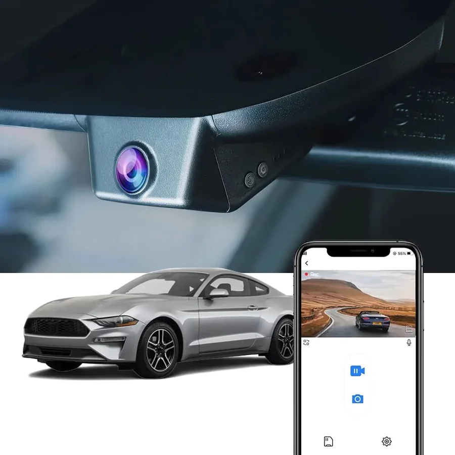 Integrated Dash Cam for 2019-2022 Ford Mustang - Dash Cam Direct