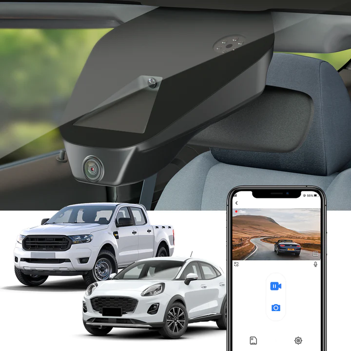 Integrated Dash Cam for Ford Ranger 2019-2023 European Model and Puma ...