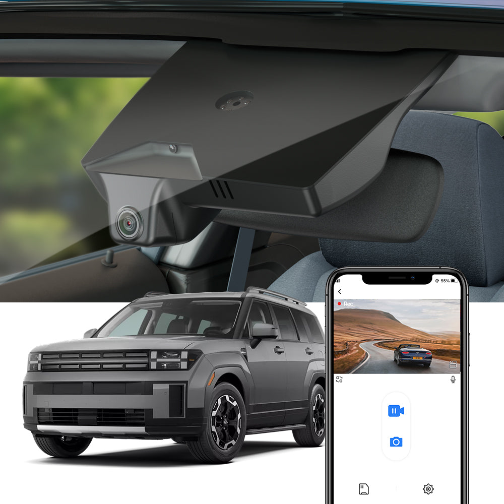 Integrated Dash Cam for Hyundai Santa Fe 2024 2025 Left Hand Drive only ...